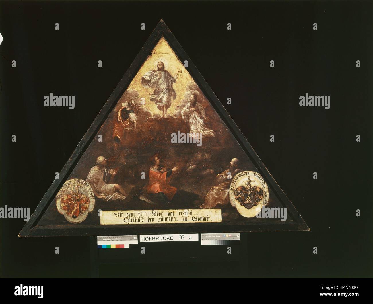 This painting depicts the Transfiguration of Christ on Mount Tabor ...