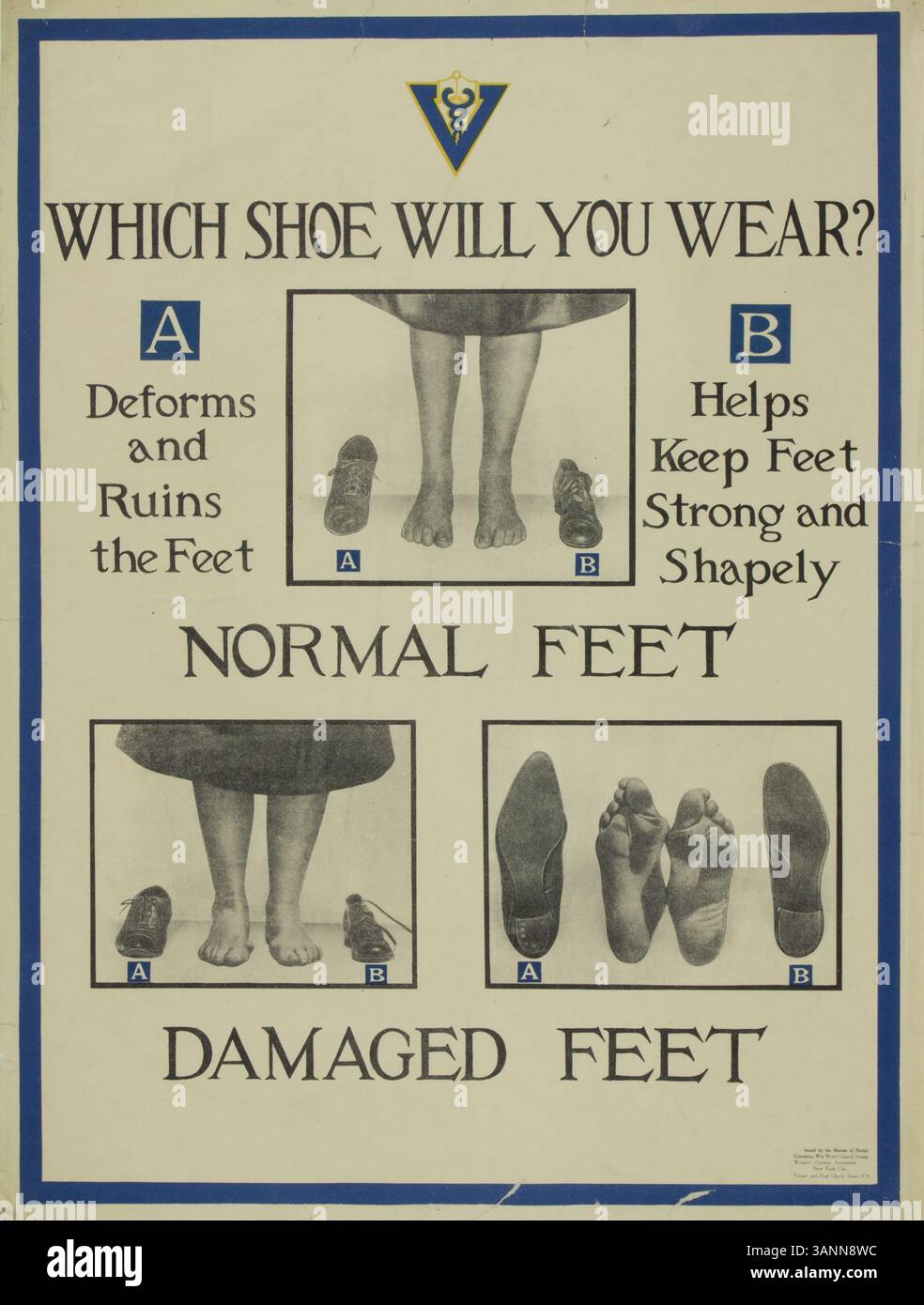 The anonymous poster 'Which Shoe Will You Wear' from 1917-1918 is a ...