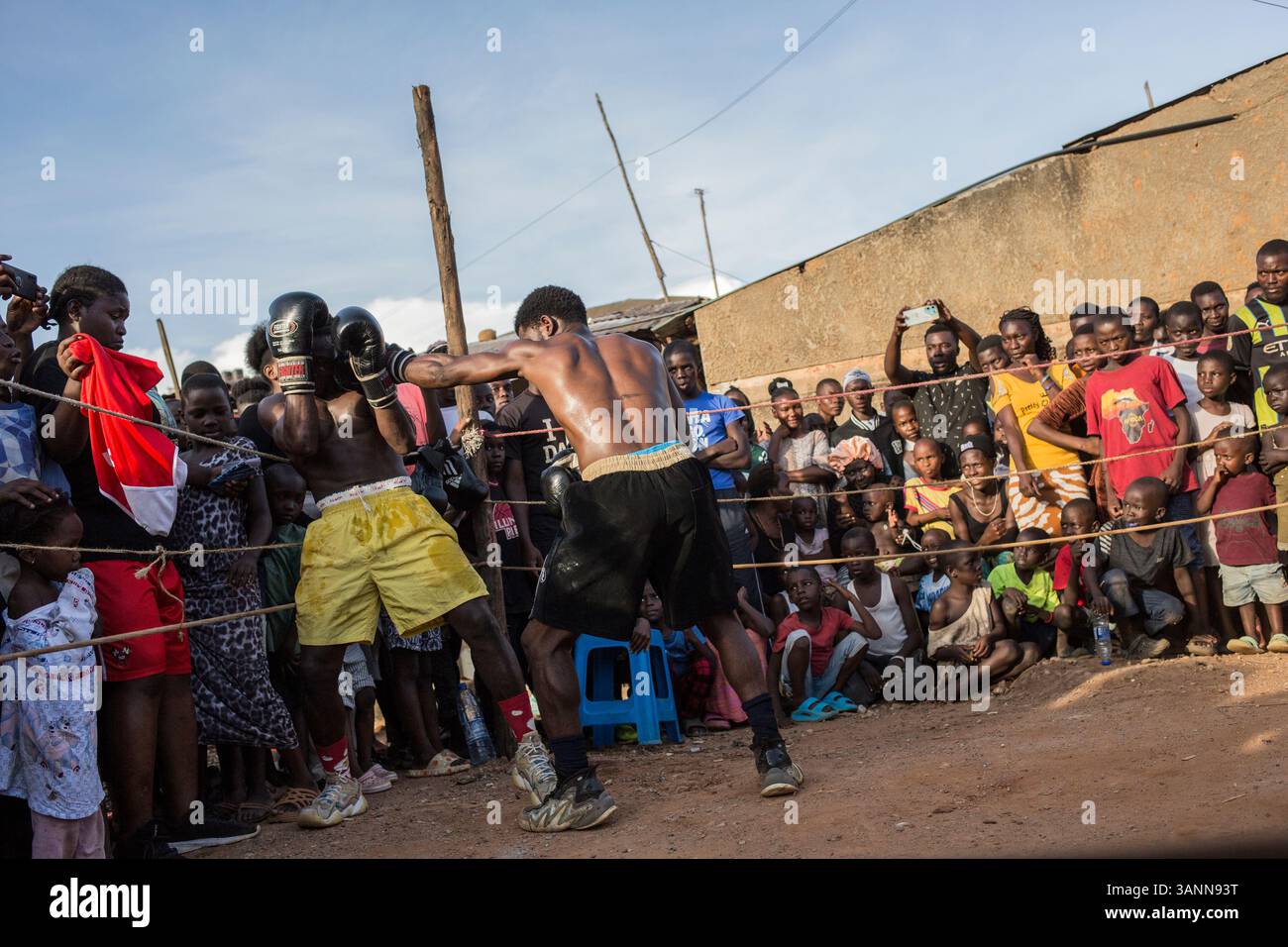 Rhino boxing club, Katanga slum, Kampala, Uganda, Africa Stock Photo ...