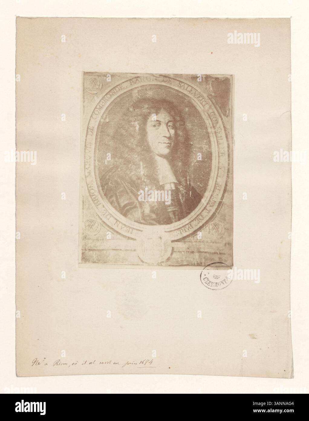 Photograph of Jean de Brion, Marquis de Combronne, Baron de Salevert ...