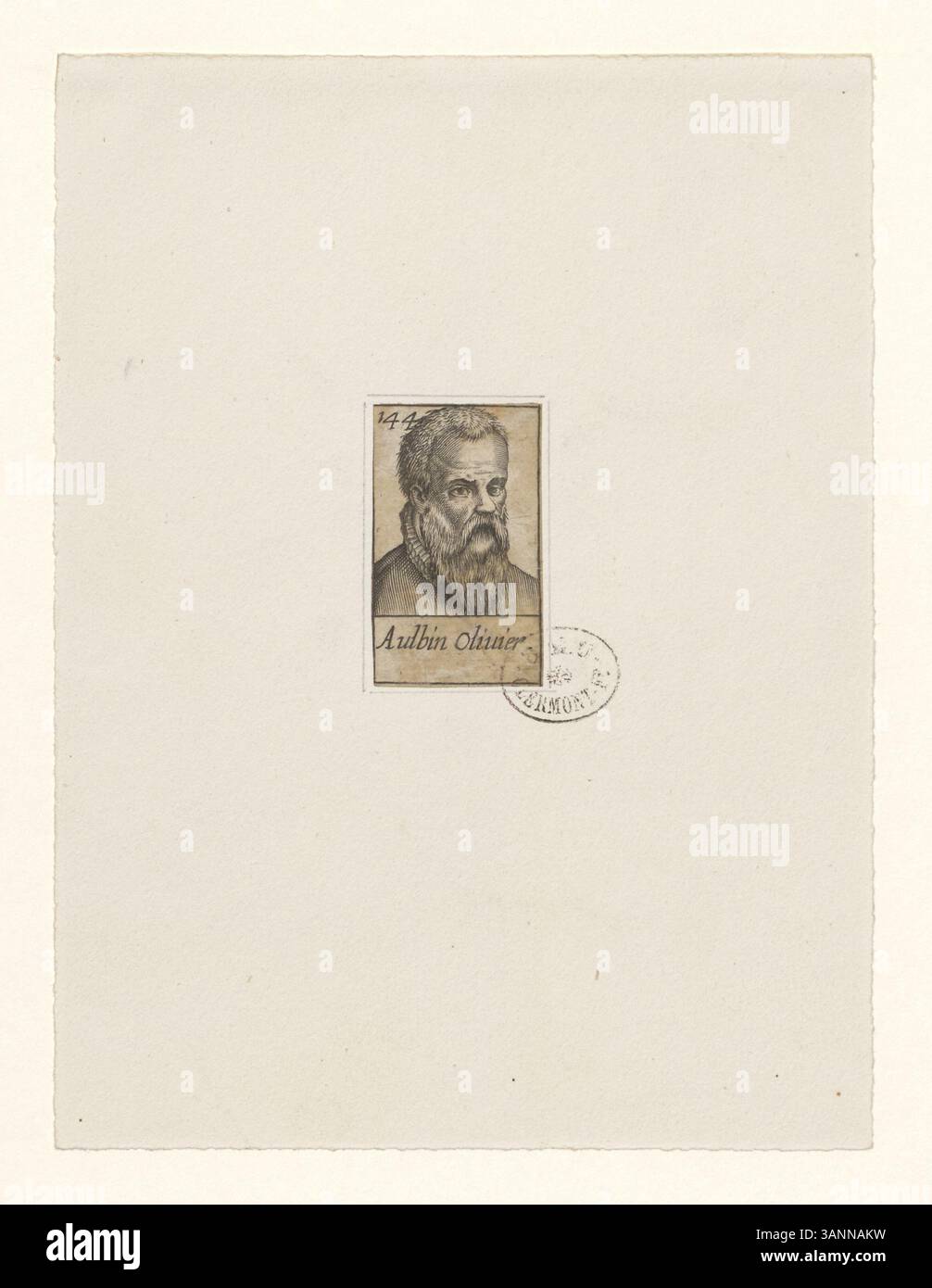 This print features Aulbin Olivier, a figure from the 16th century ...