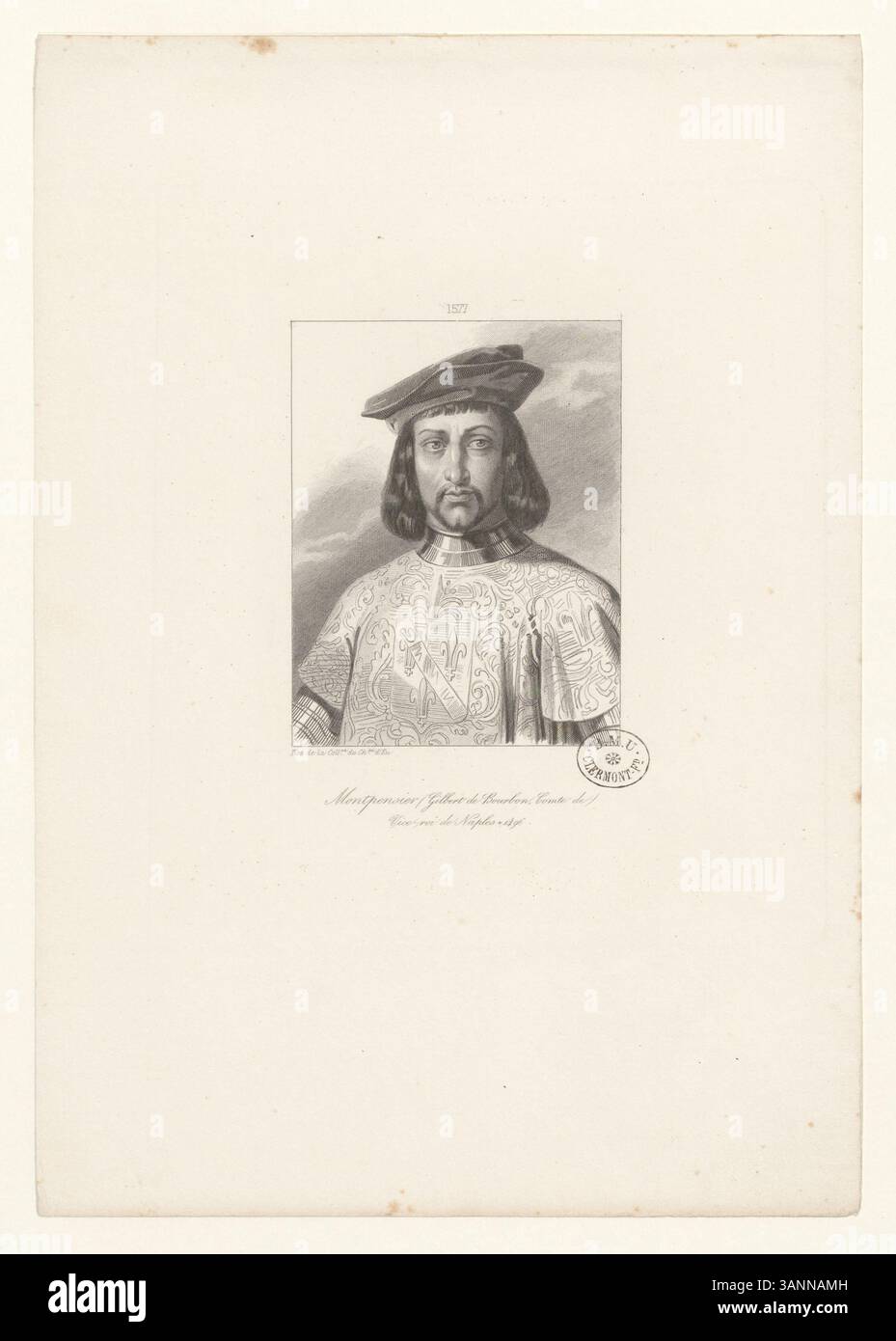 This intaglio print from the Boyer collection depicts Gilbert de ...
