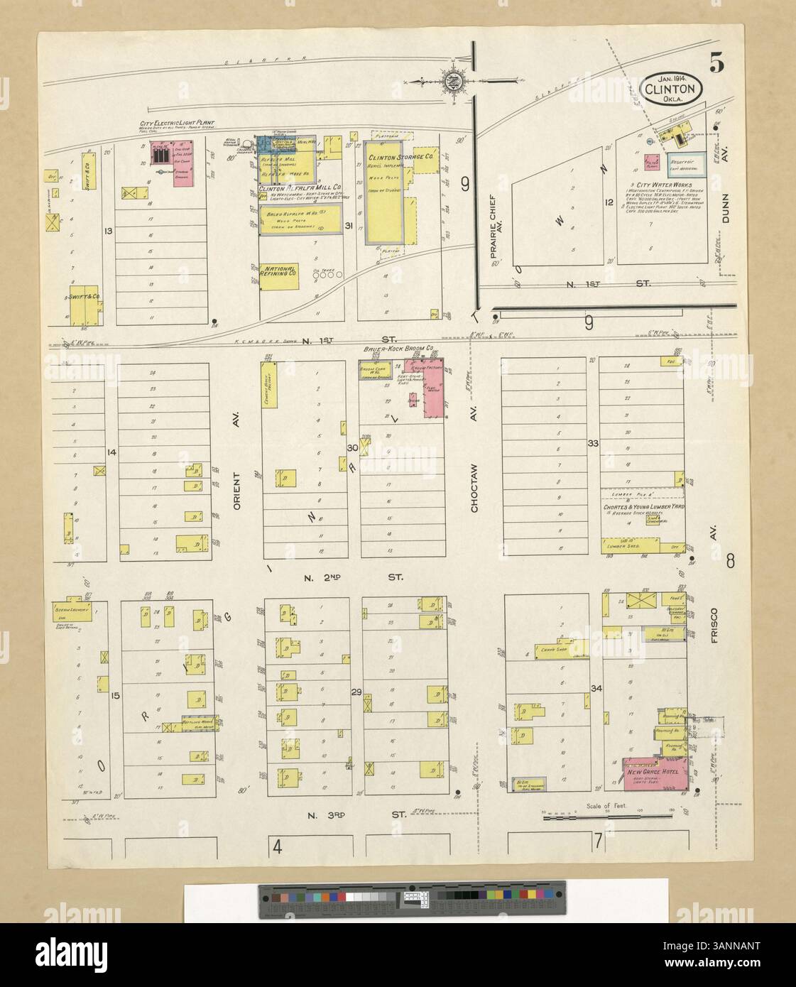 This 1914 Sanborn Fire Insurance Map of Clinton, Custer County ...