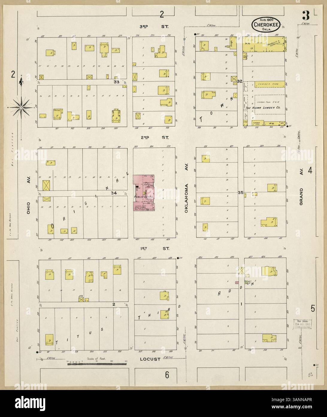This Sanborn Fire Insurance Map from Cherokee, Alfalfa County, Oklahoma ...