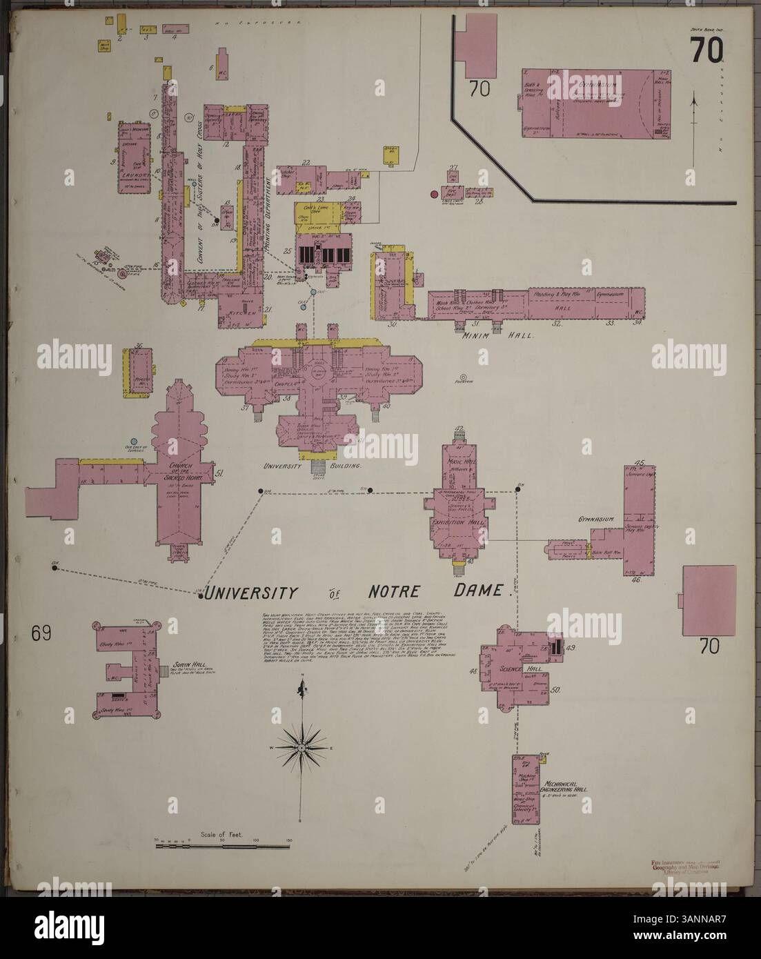 This 1899 Sanborn Fire Insurance Map of South Bend, Indiana, highlights ...