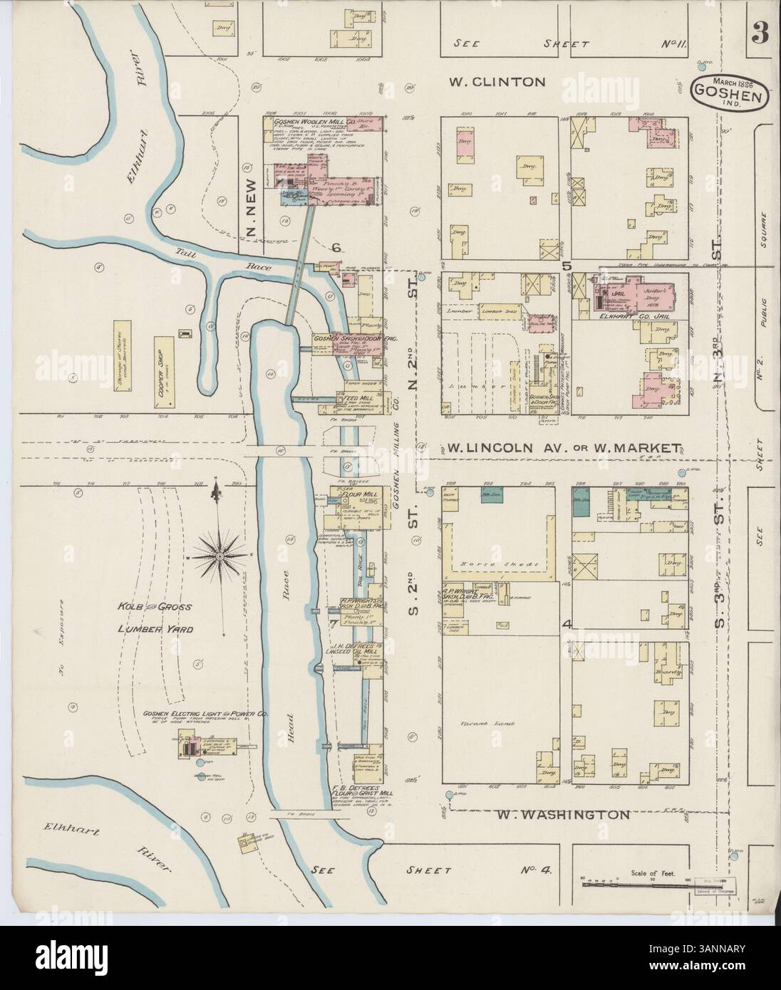 Sanborn Fire Insurance Map from Goshen, Elkhart County, Indiana, dated ...