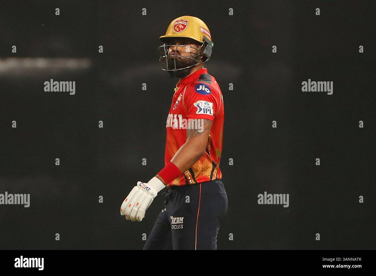 Punjab Kings' captain Shreyas Iyer reacts as he walks off the field ...