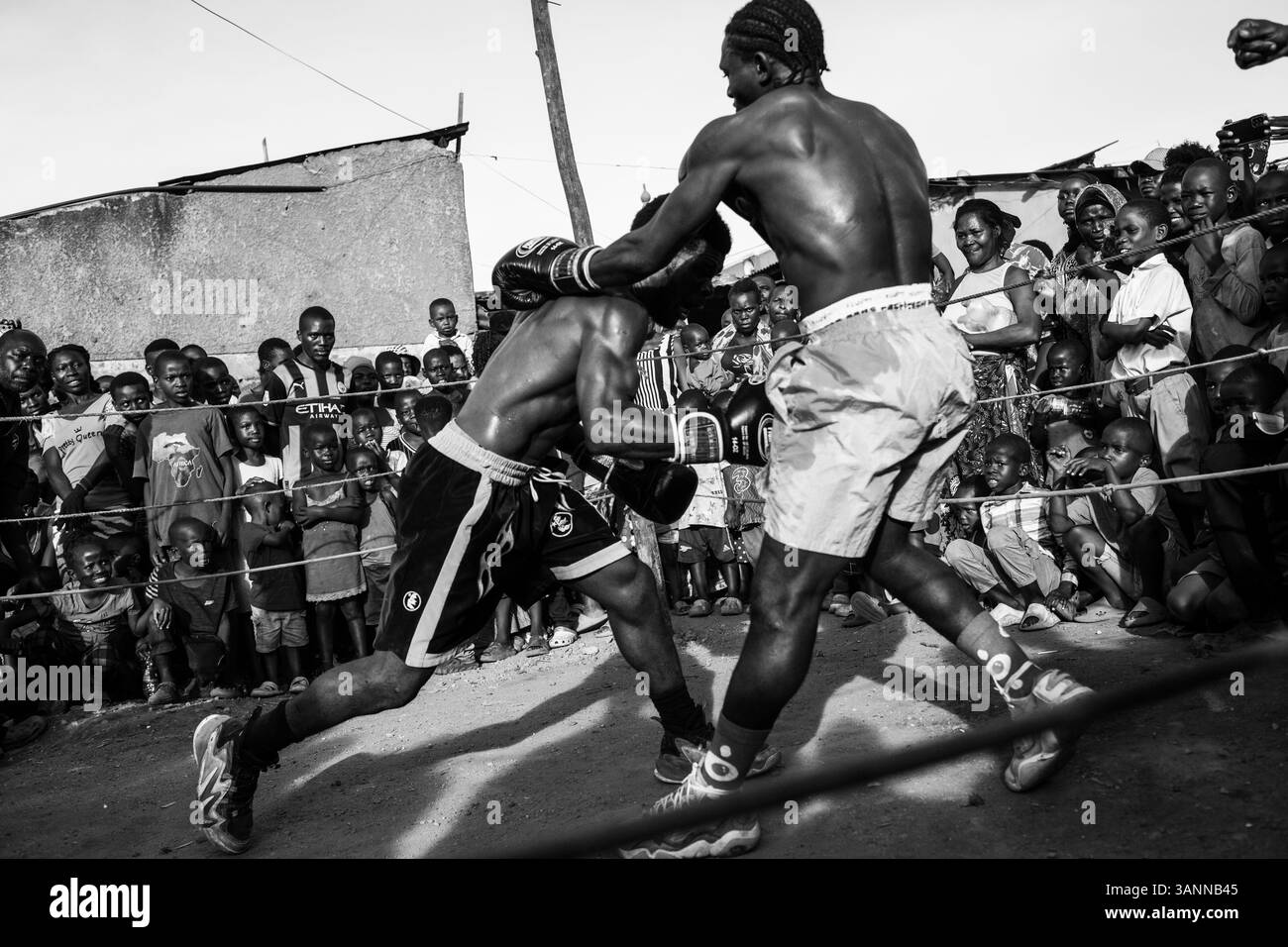 Rhino boxing africa Black and White Stock Photos & Images - Alamy