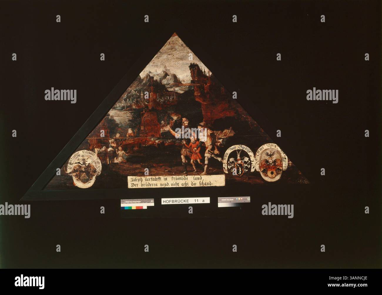 The painting depicts Joseph's journey to Egypt, capturing his departure ...