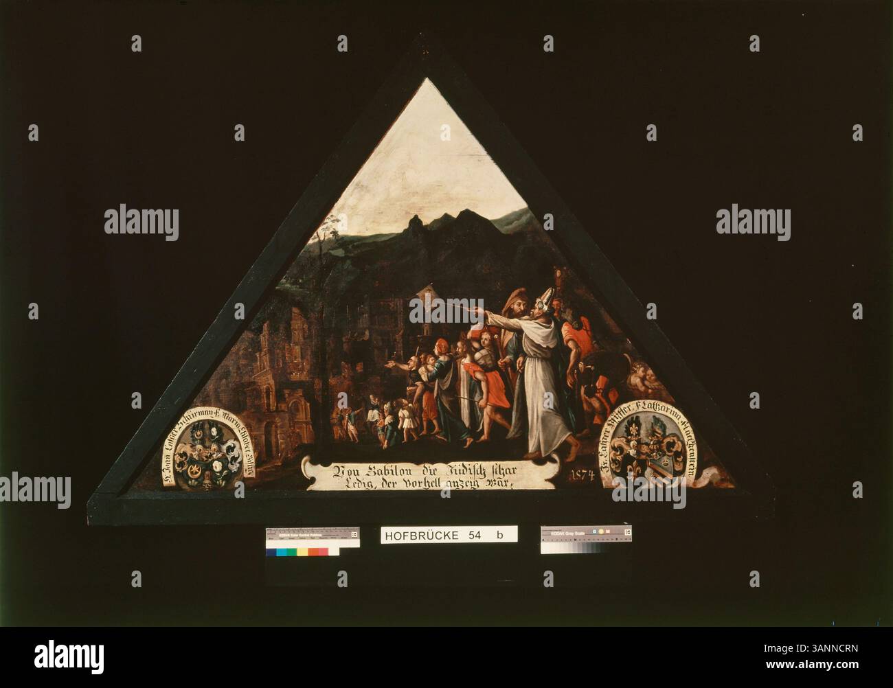 The return of the Jews from Babylonian captivity, depicting the ...