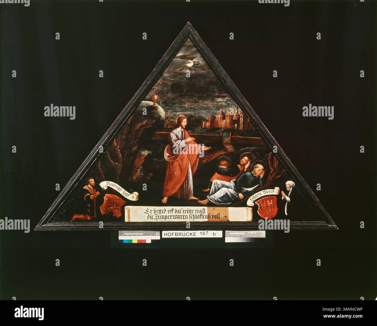 Jesus finds his disciples sleeping for the second time, illustrating ...