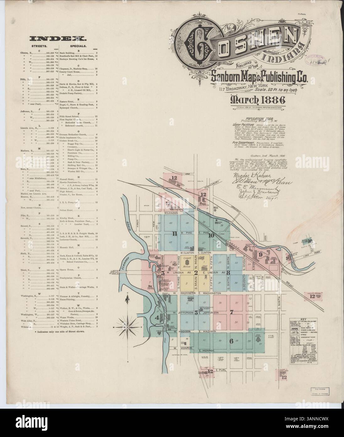 Sanborn Fire Insurance Map of Goshen, Elkhart County, Indiana, from ...