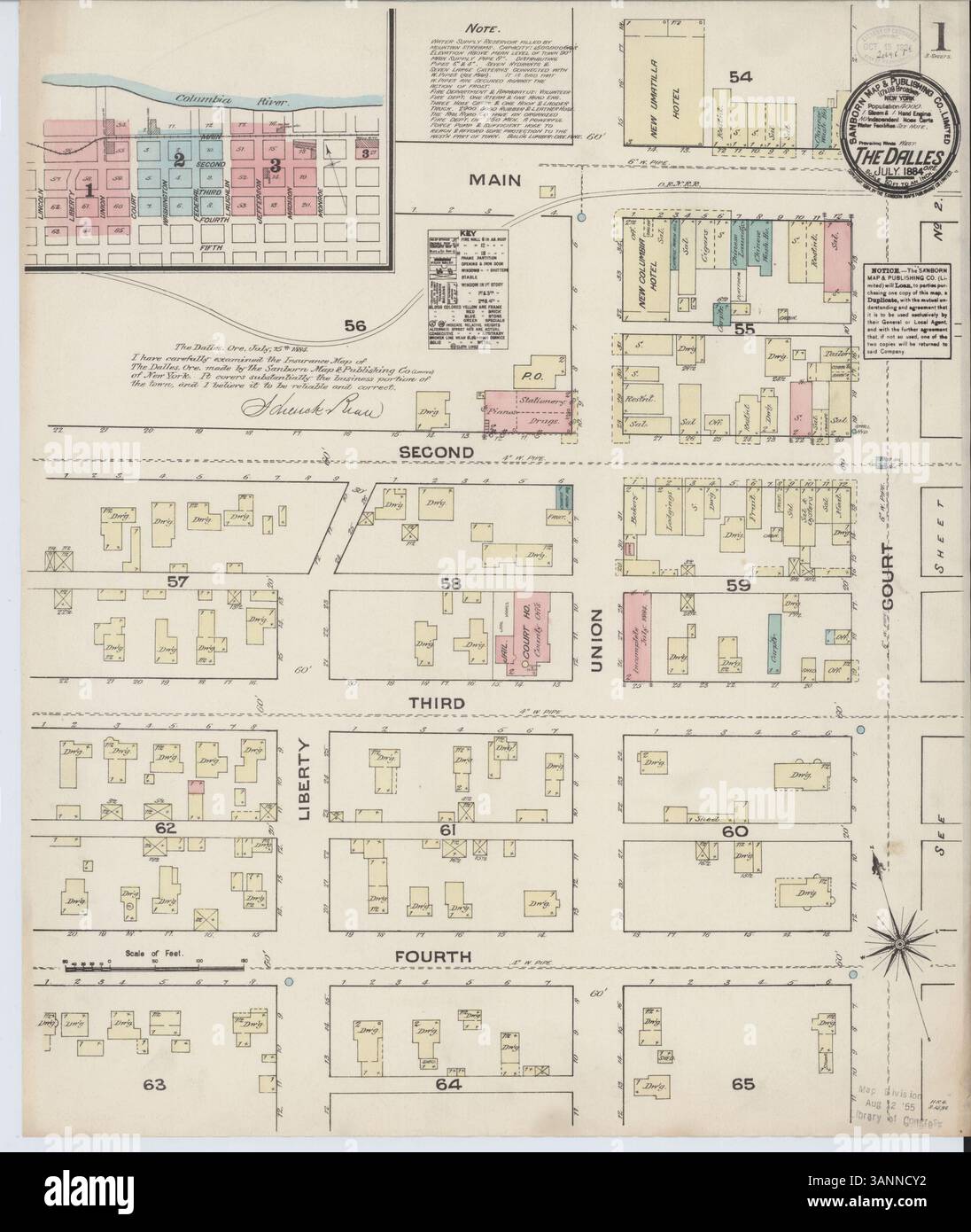 Sanborn Fire Insurance map of The Dalles, Wasco County, Oregon, dated ...