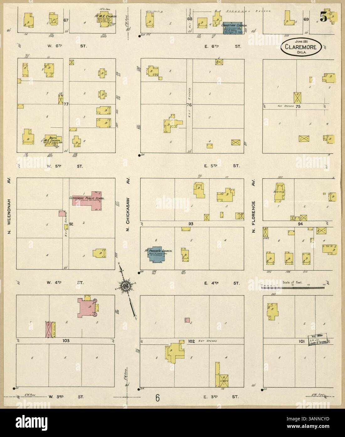 Sanborn Fire Insurance map from Claremore, Rogers County, Oklahoma ...