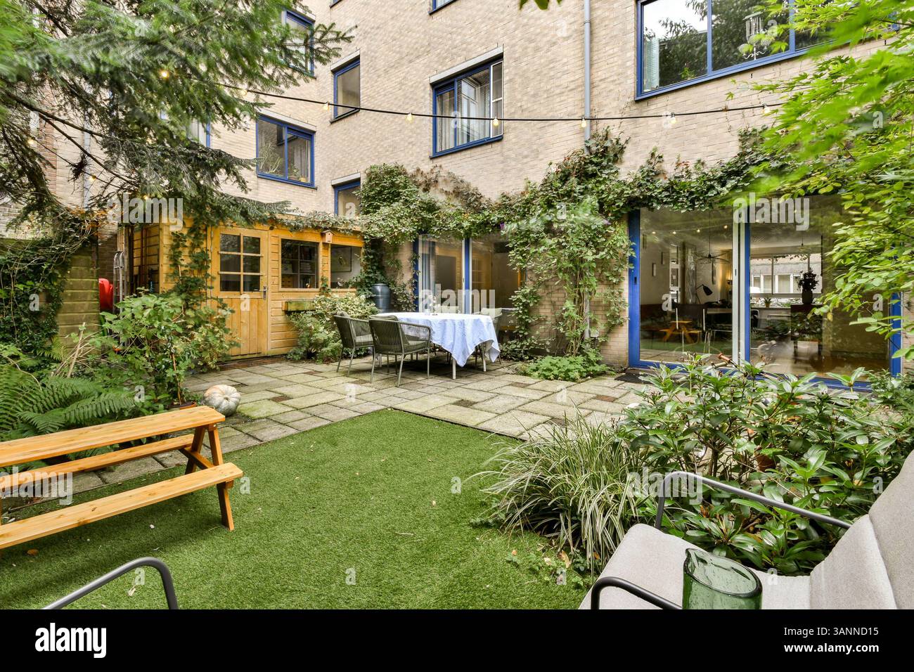 Serene courtyard featuring lush hi-res stock photography and images - Alamy