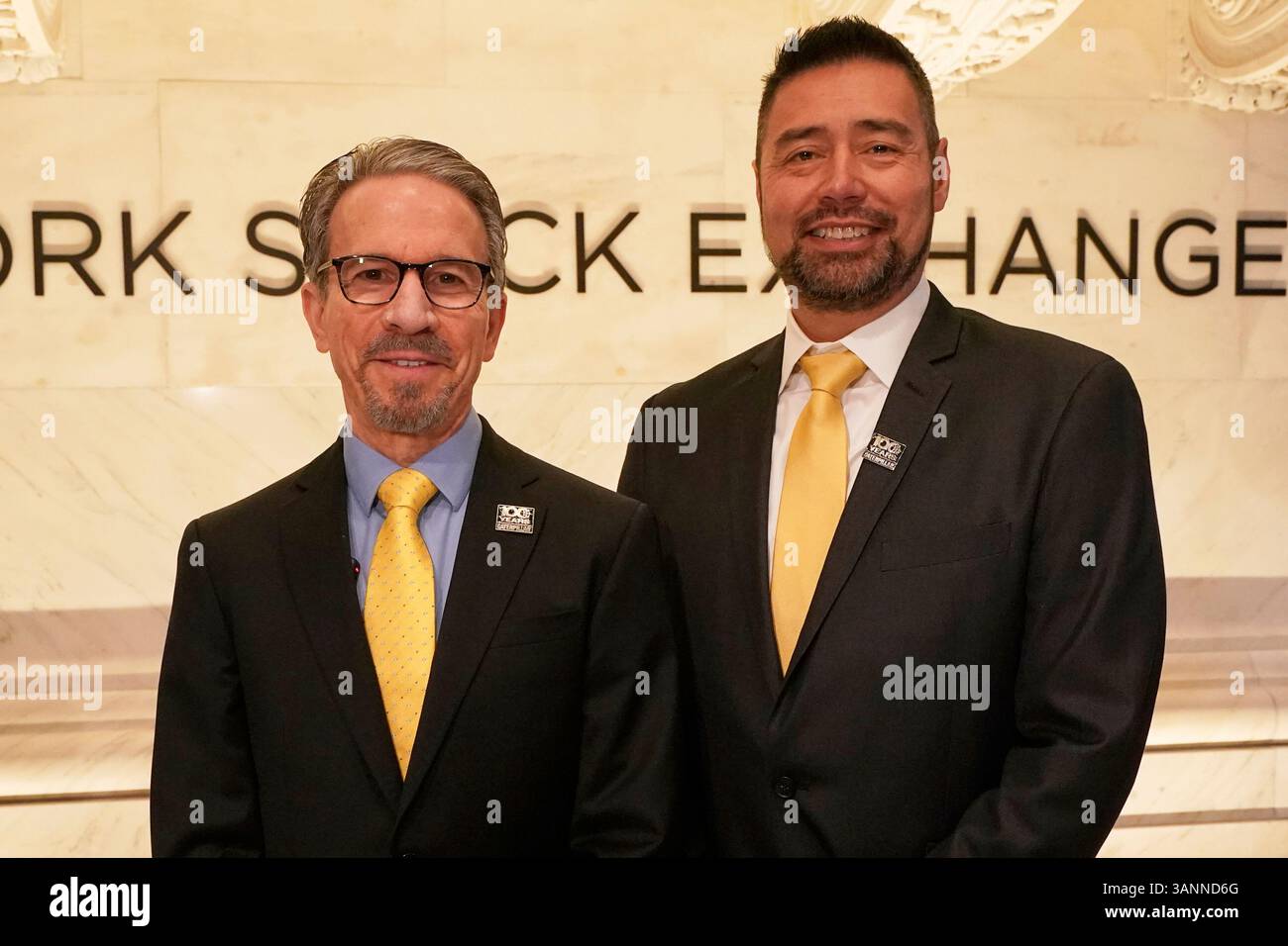 Current Caterpillar CEO Jim Umpleby, left, and his successor Joe Creed ...