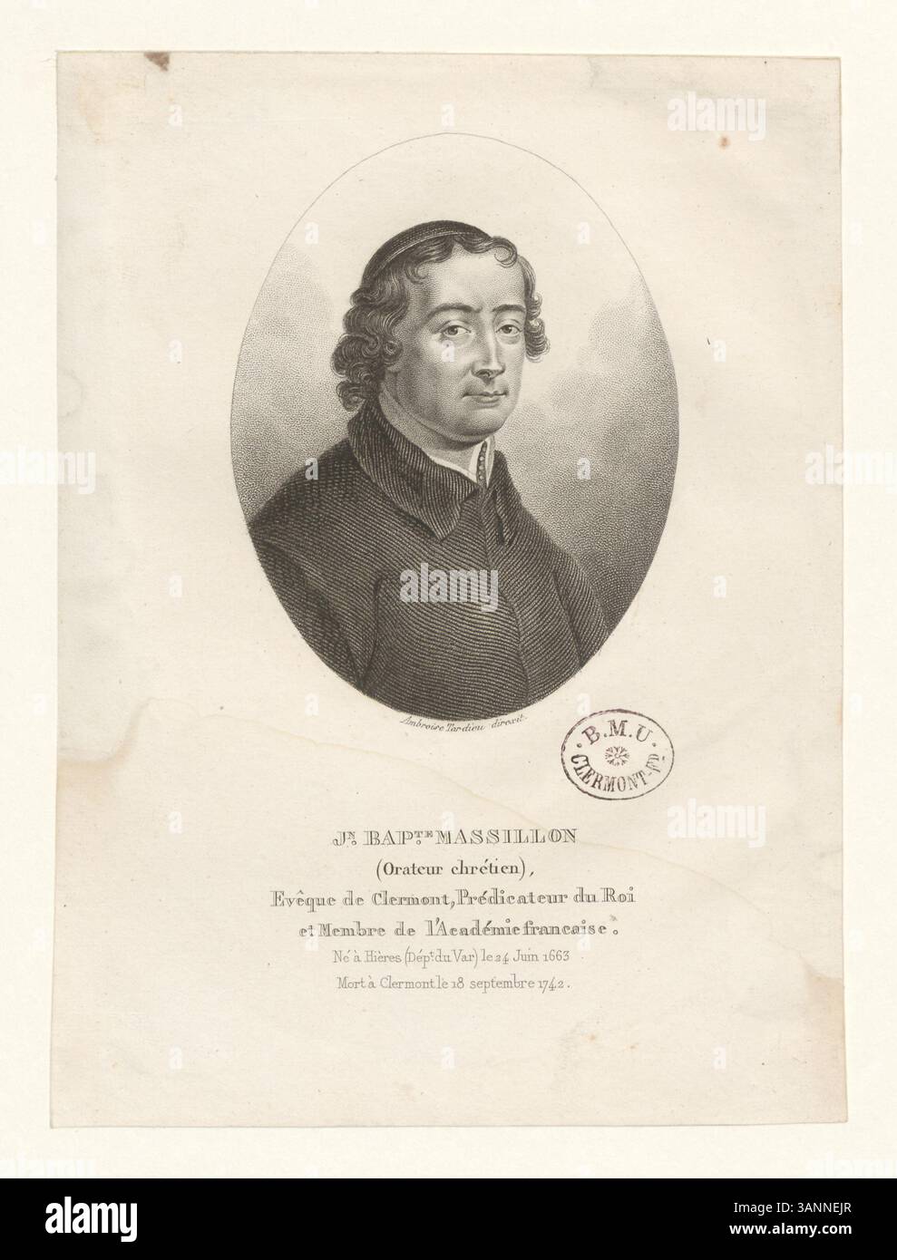 This intaglio print, part of the Boyer collection, depicts Jean ...