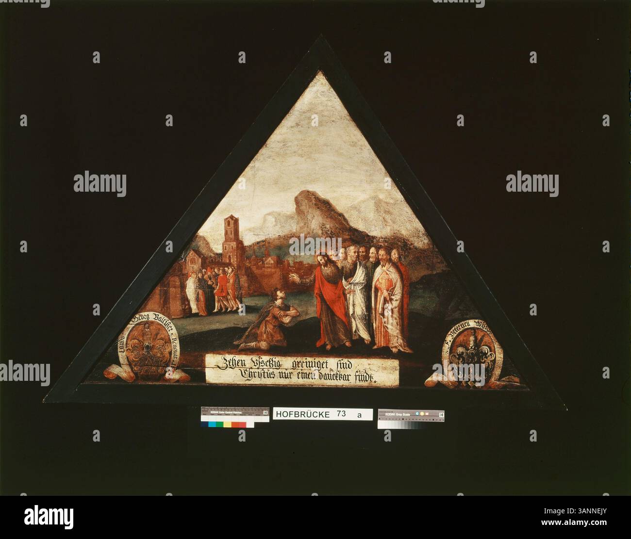 The painting 'The Grateful Samaritan' depicts the biblical parable ...