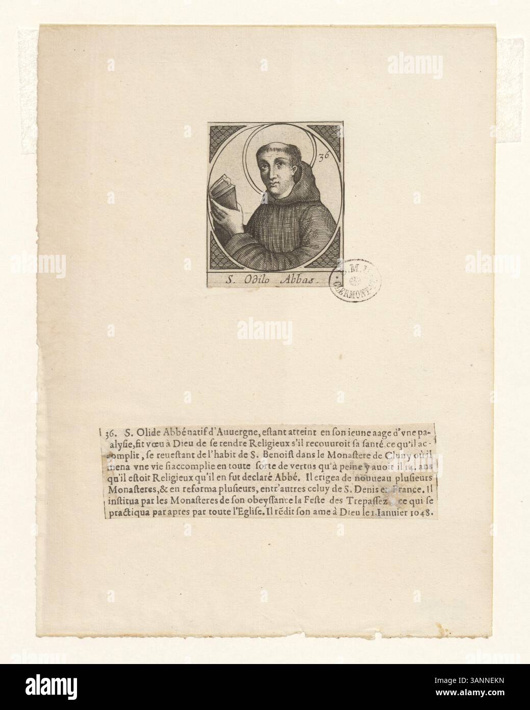 This print from the Boyer collection, created in 1967, depicts S. Odilo ...