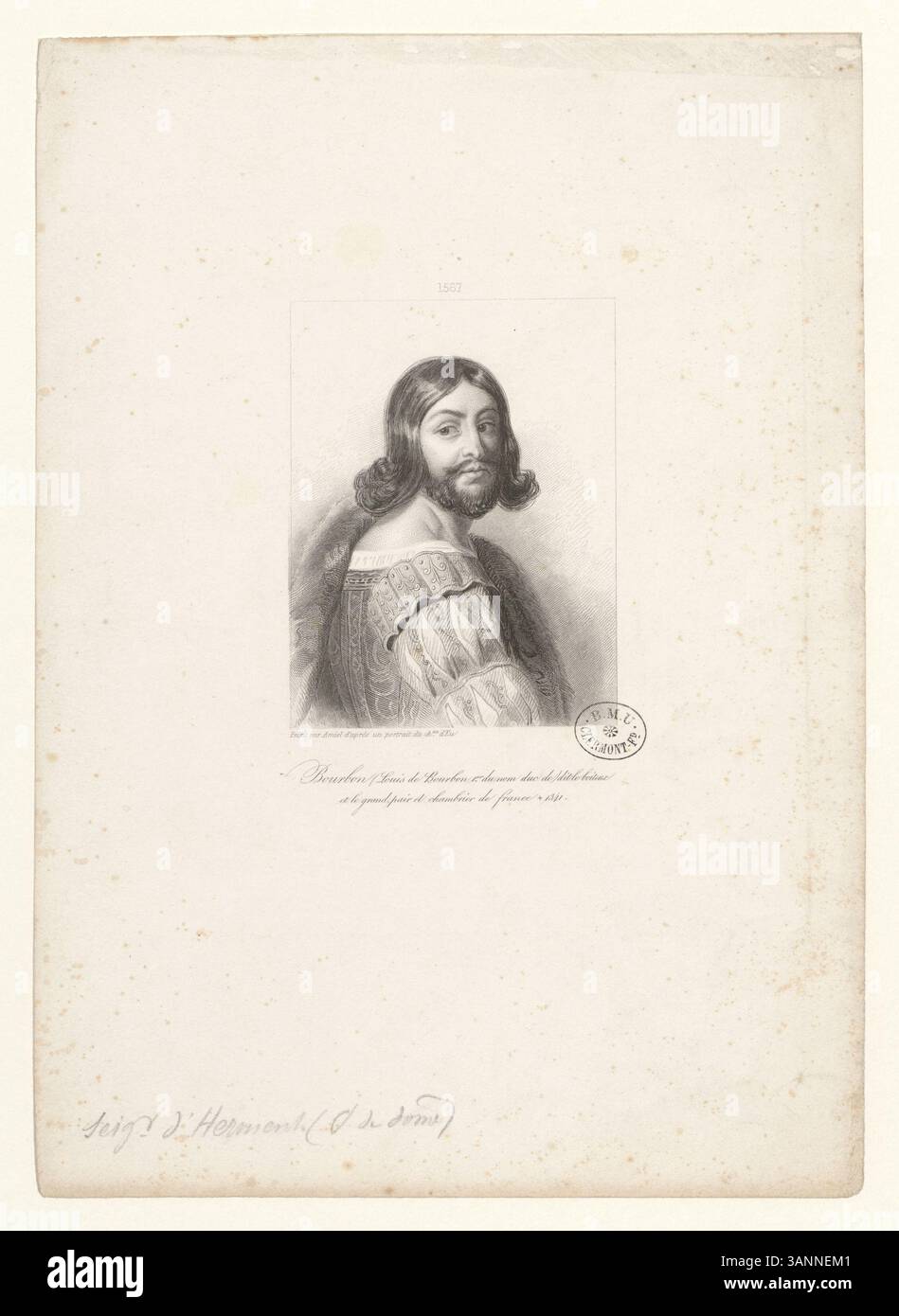 An intaglio print from the Boyer collection depicting Louis I, Duke of ...