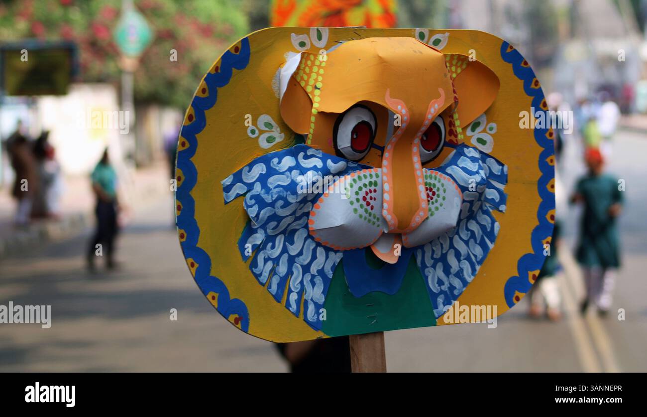 Borsho Boron Anondo Shobhajatra procession carries the theme, "Symphony ...
