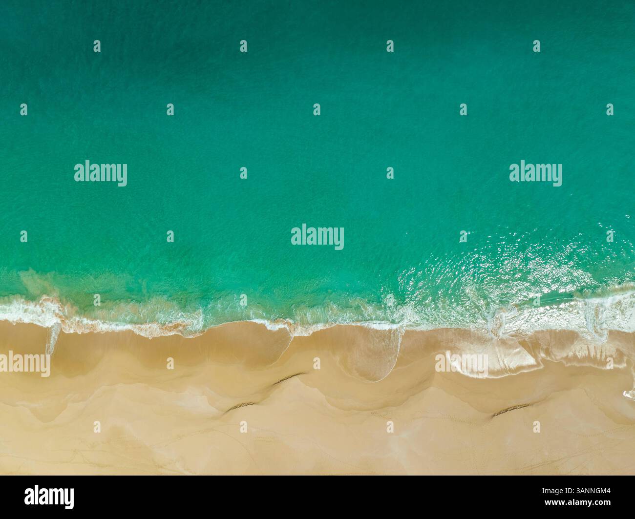 Aerial view of Injidup Beach along the bay, Yallingup, Western ...