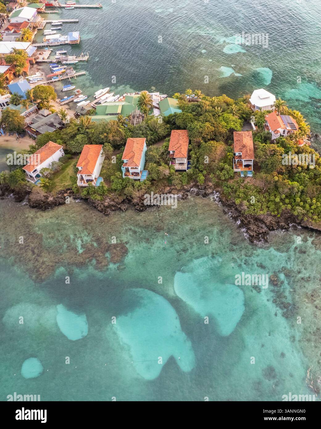 Aerial view of a luxury resort along the coast, Cabo San Lucas, Baja ...