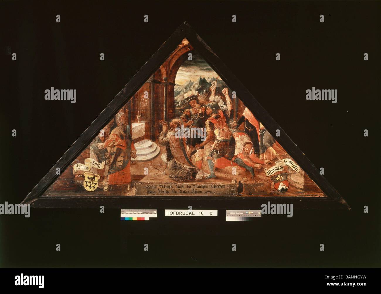 This painting portrays the martyrdom of St. Matthew, one of the ...