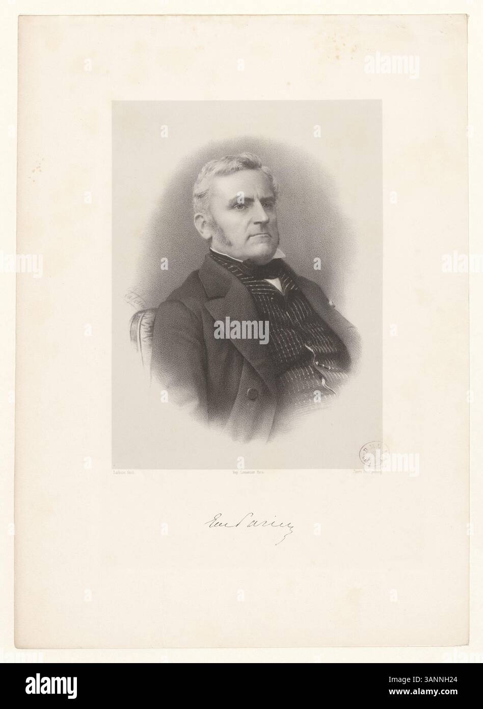 A lithograph from the Boyer collection of Félix Esquirou de Parieu, a ...