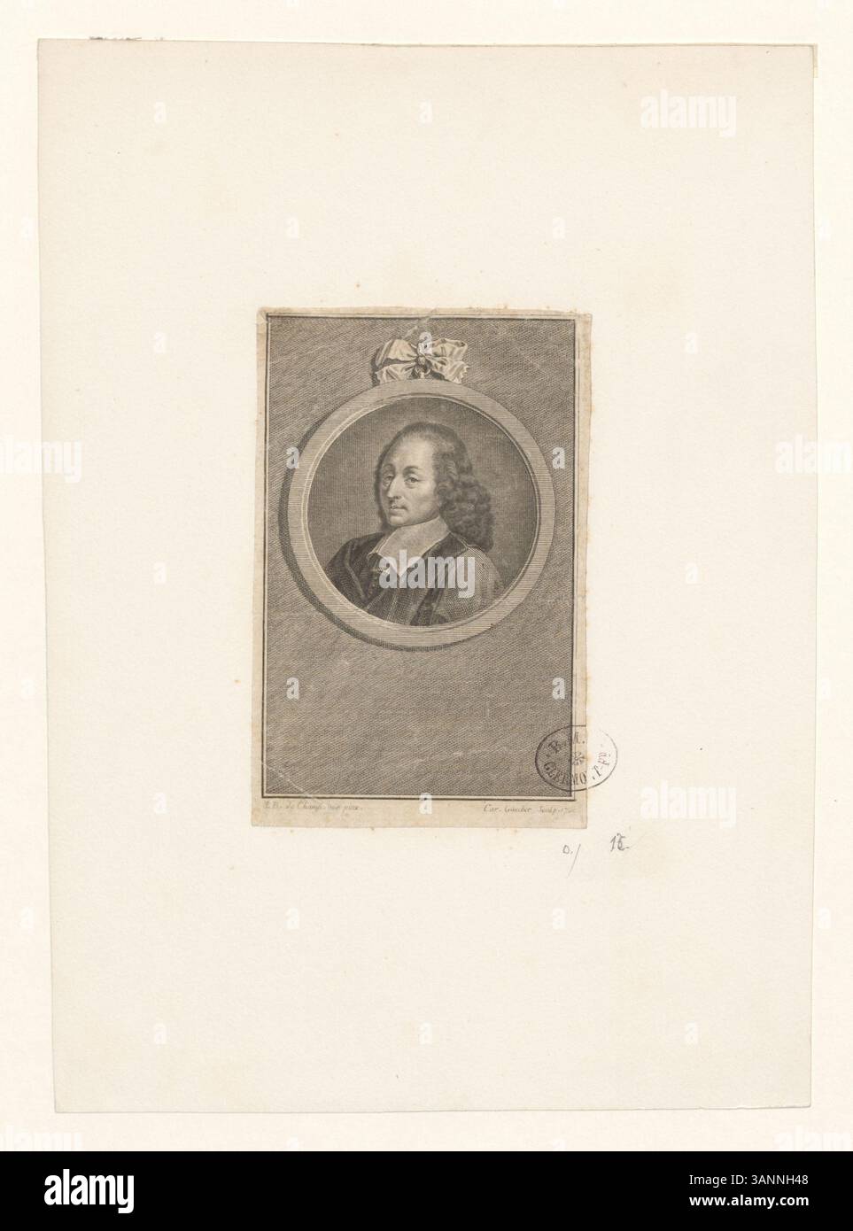 This intaglio print of Blaise Pascal by Philippe de Champaigne is part ...