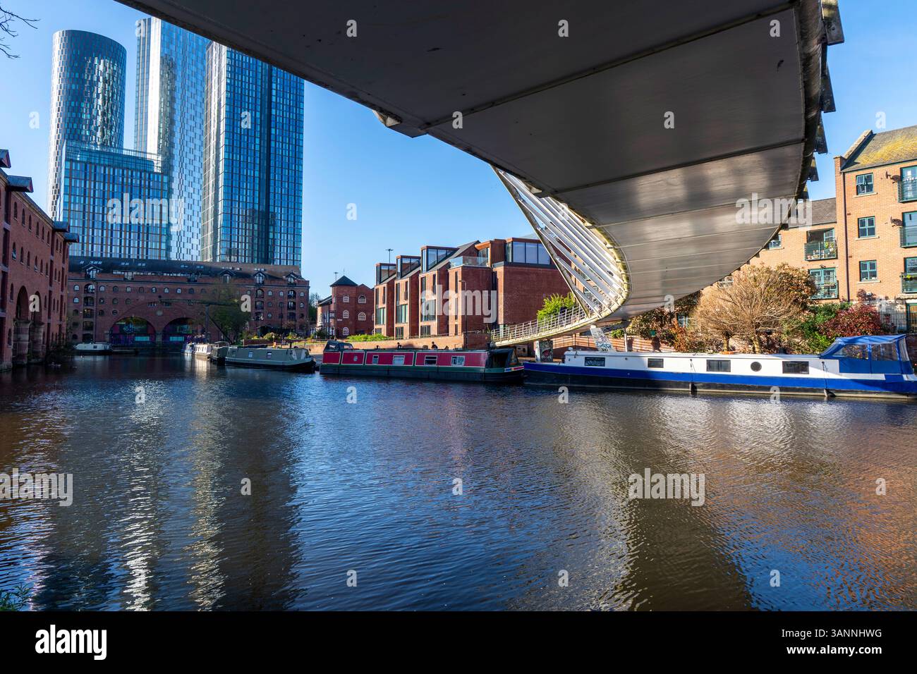 Image of the Castlefield area in Manchester UK in the morning Stock ...