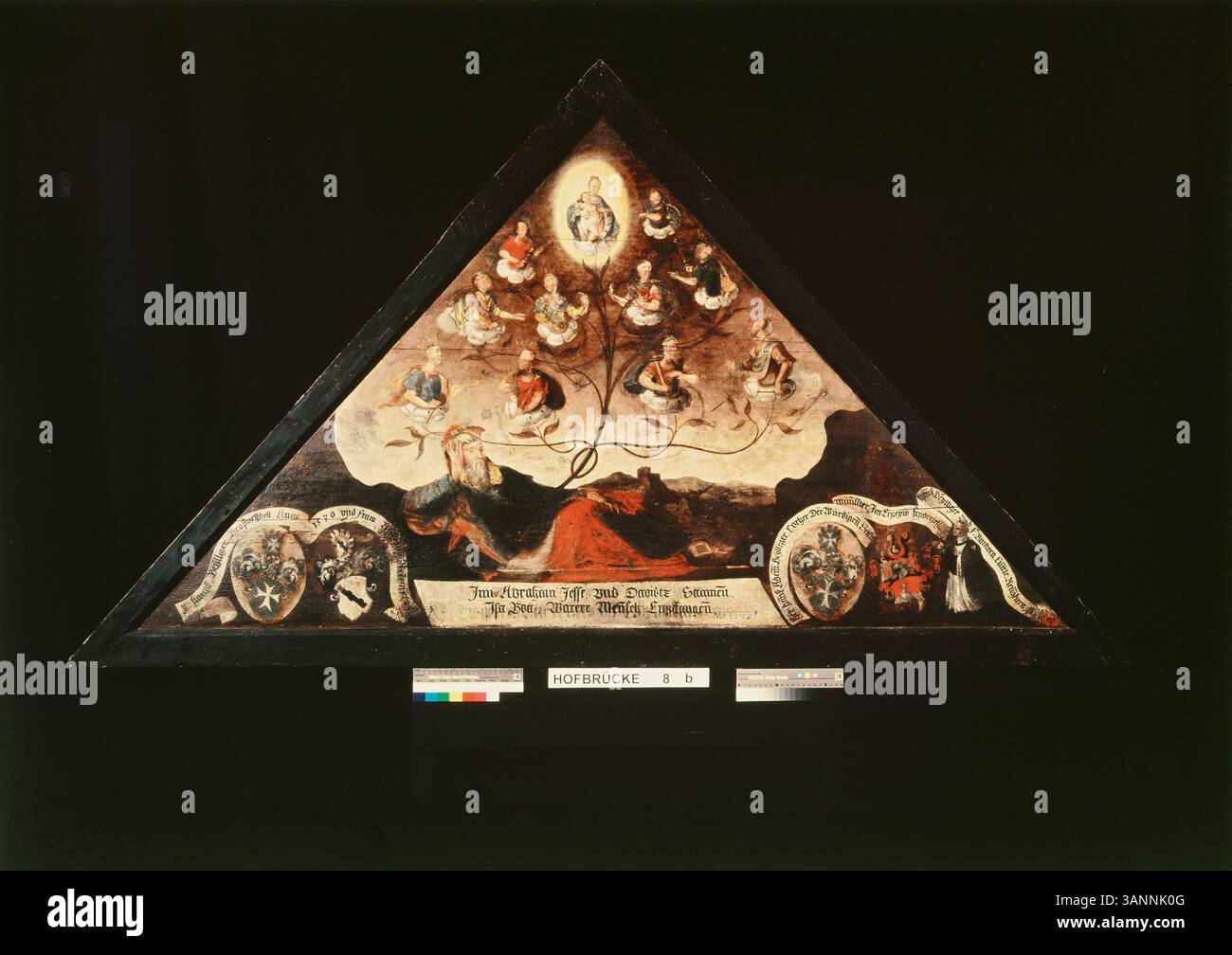 This artwork shows the Jesse Tree, a symbolic genealogical tree ...