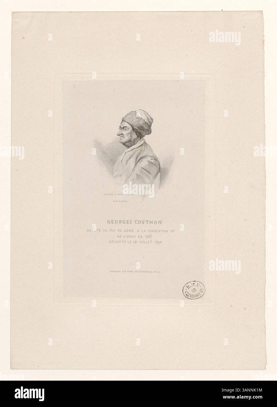 This print from the Boyer collection depicts Georges Couthon, a ...