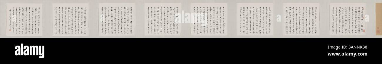 An exhibition of Chinese calligraphy at The Palace Museum, featuring a ...