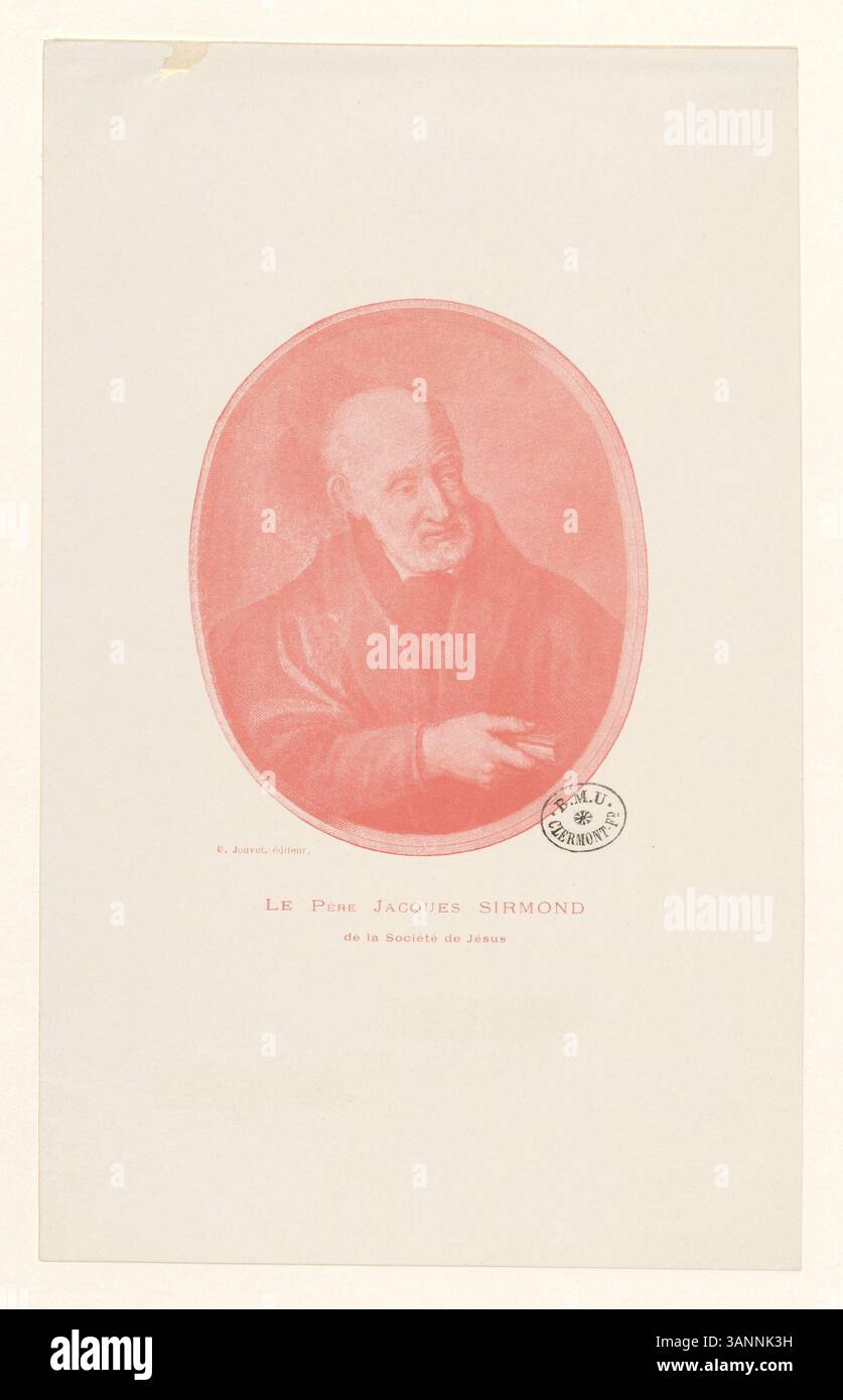 An intaglio print depicting Father Jacques Sirmond, a member of the ...