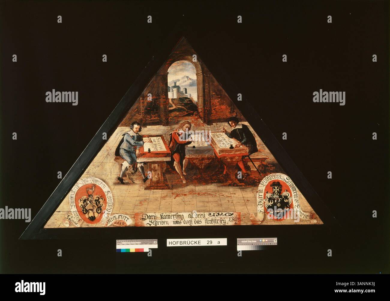 The painting 'The Pageant Contest' depicts a competition among pages to ...