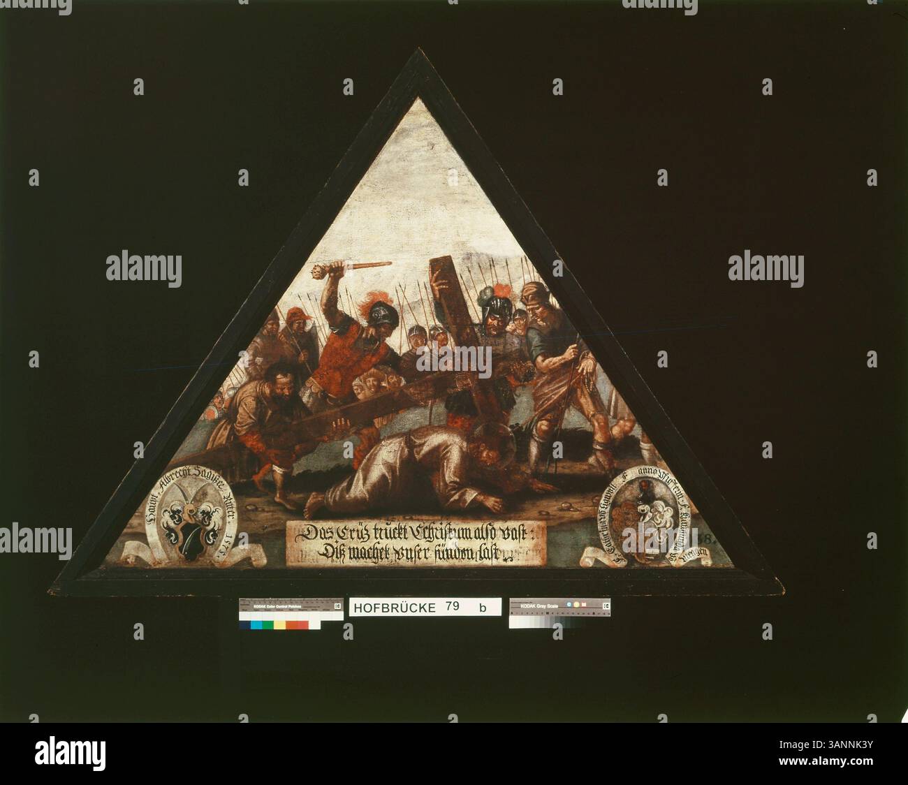 This dramatic painting depicts Christ falling under the weight of the ...