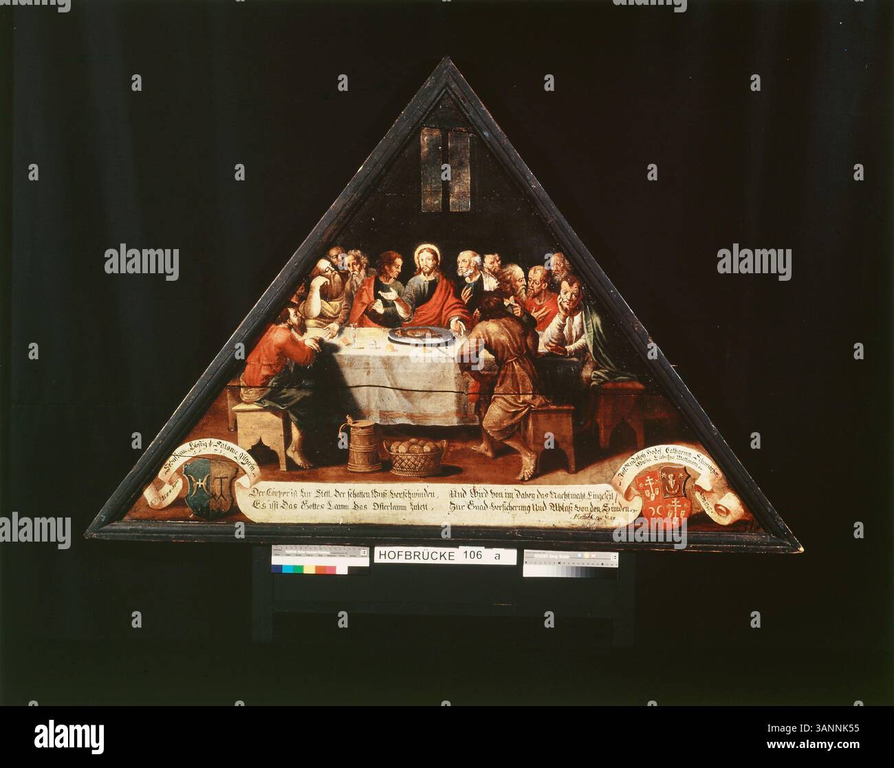 The Last Supper, depicting the moment when Christ shares his final meal ...