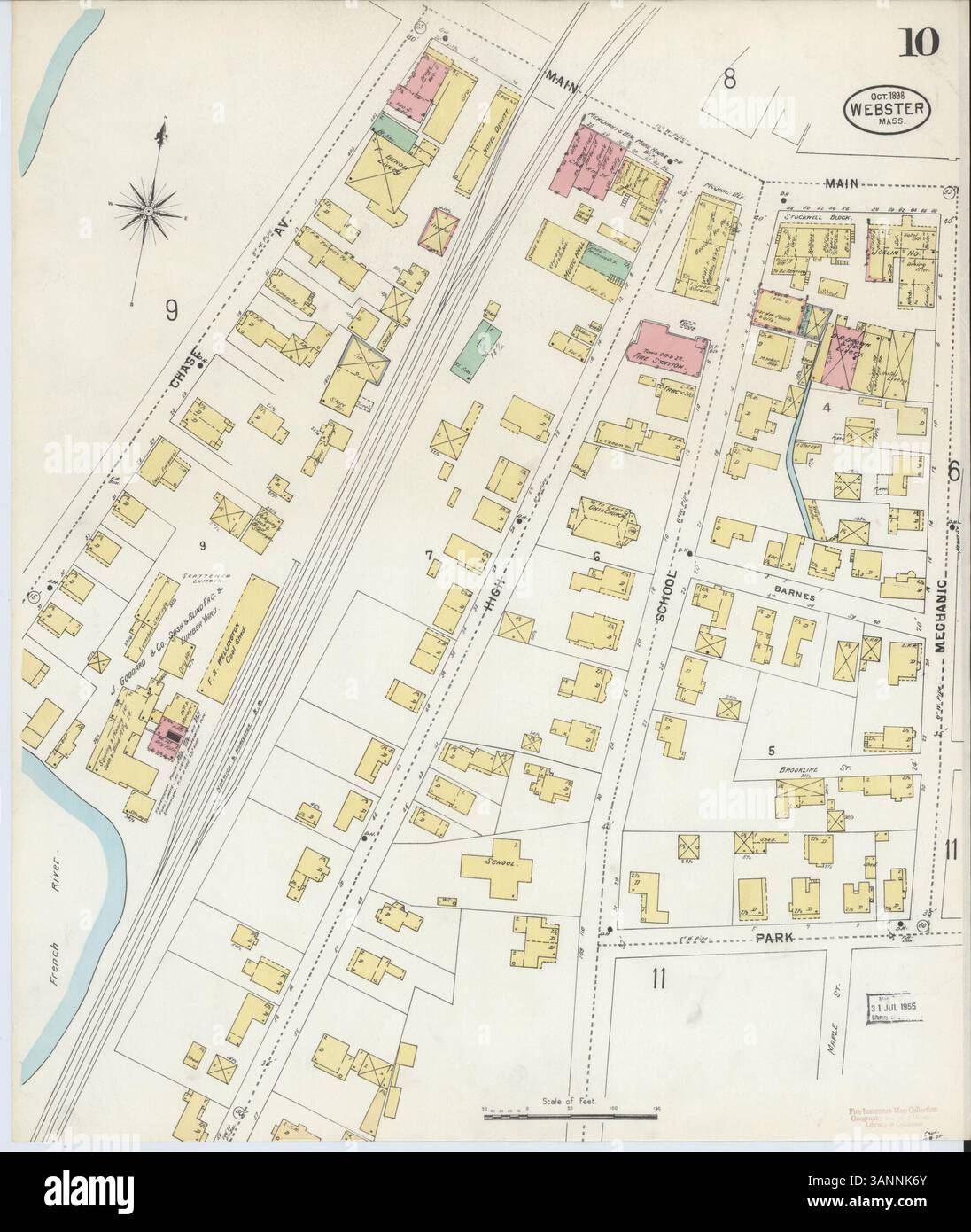 Sanborn Fire Insurance map of Webster, Worcester County, Massachusetts ...