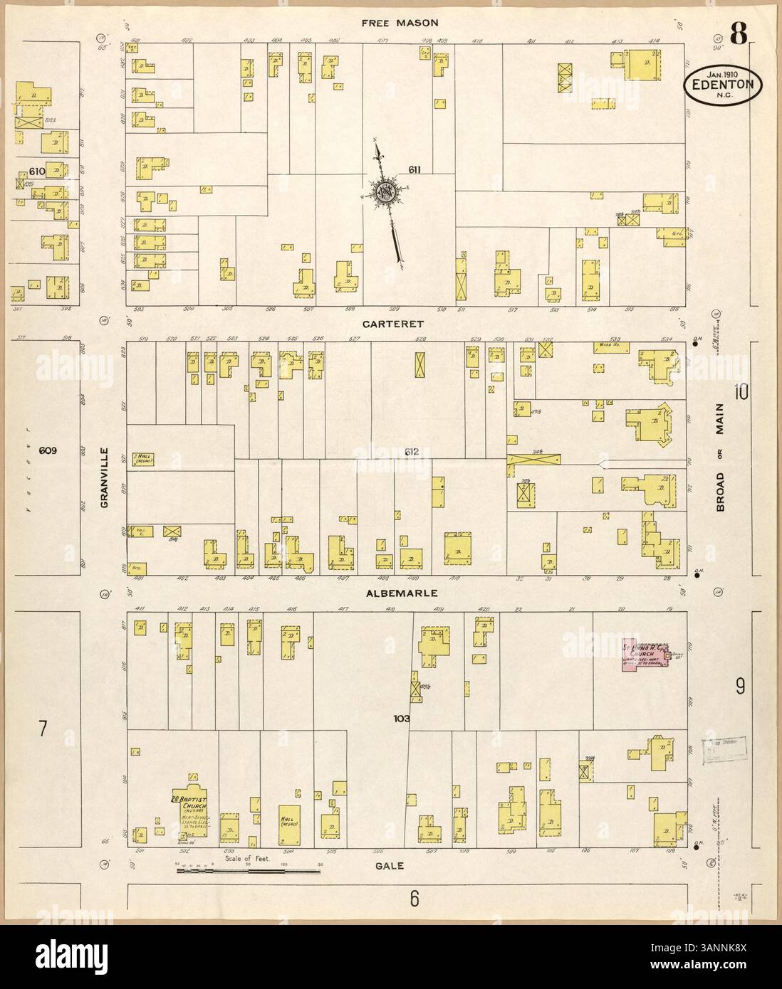 Sanborn Fire Insurance Map of Edenton, Chowan County, North Carolina ...