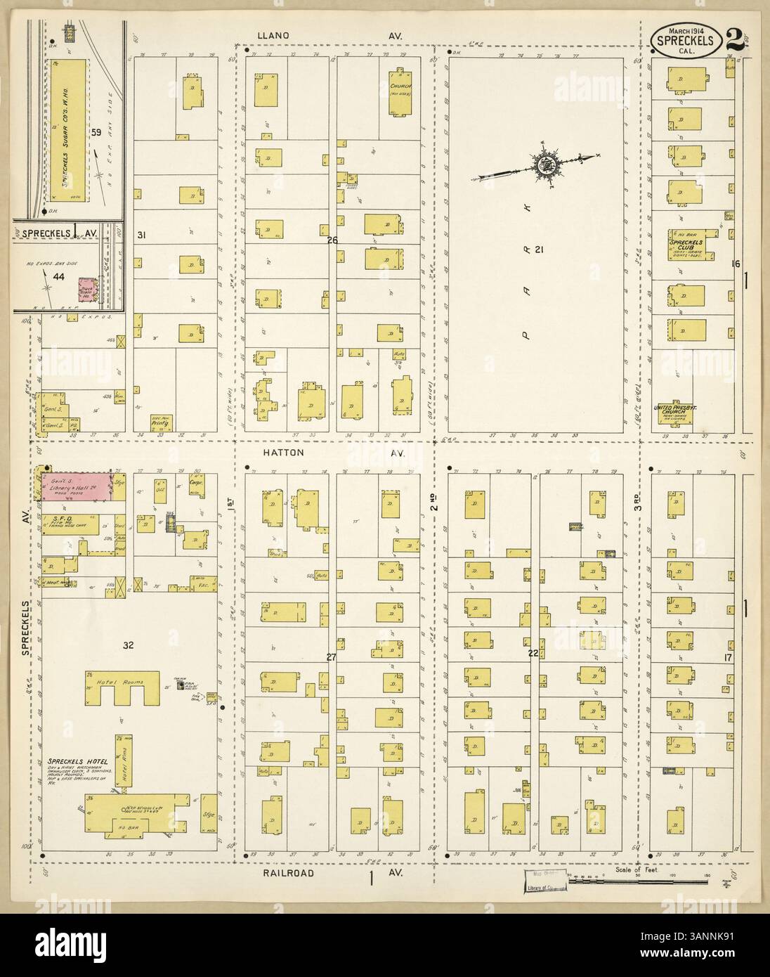 Sanborn Fire Insurance Map from March 1914 of Spreckels, Monterey ...