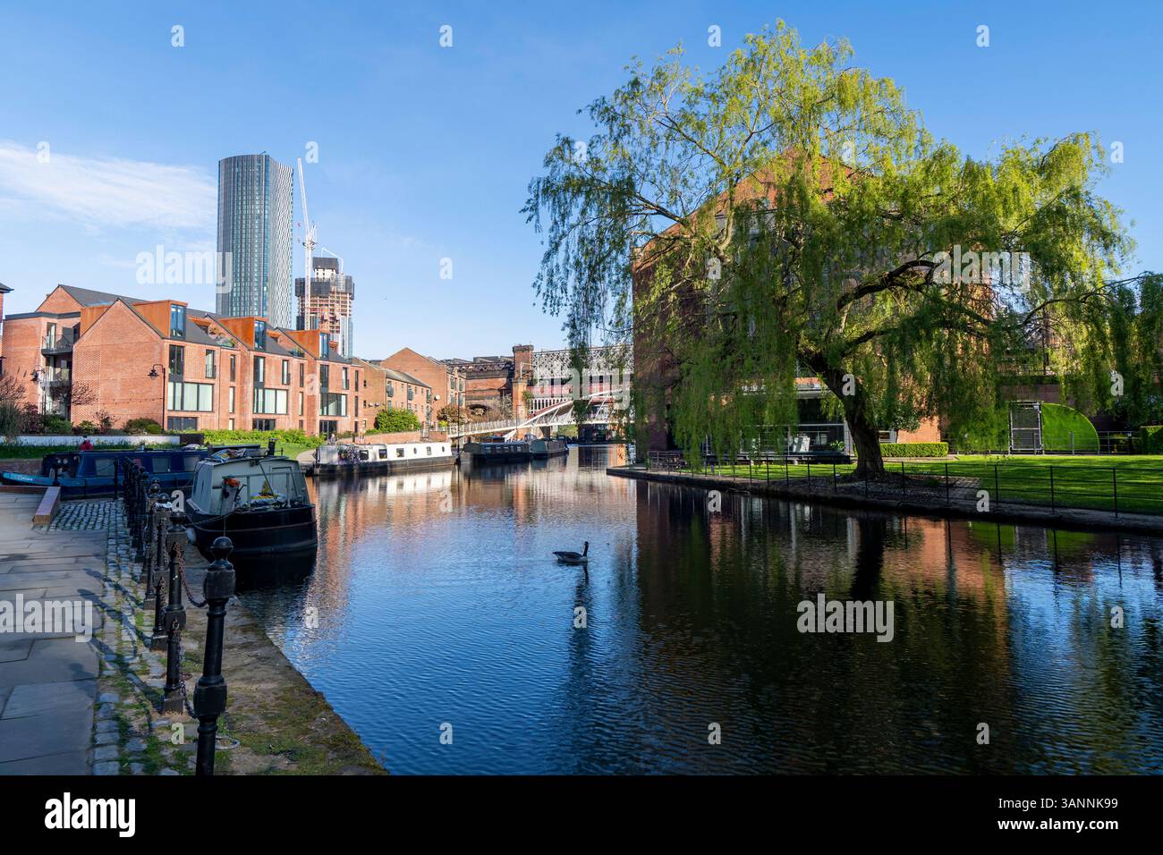 Image of the Castlefield area in Manchester UK in the morning Stock ...