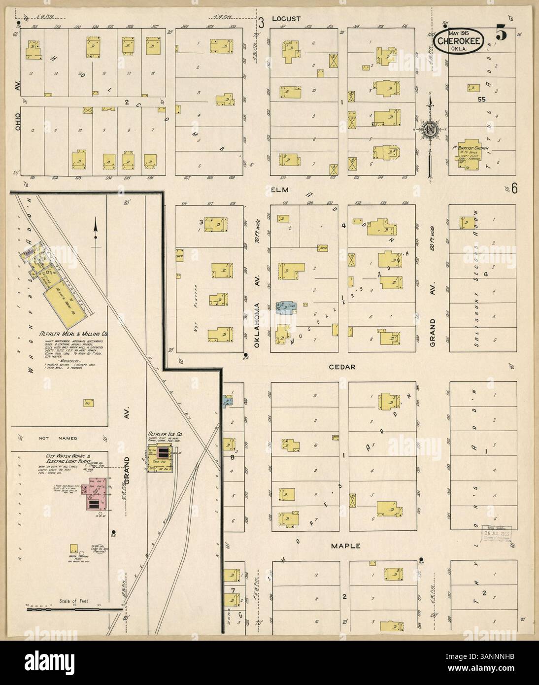 The 1915 Sanborn Fire Insurance Map of Cherokee, Alfalfa County ...