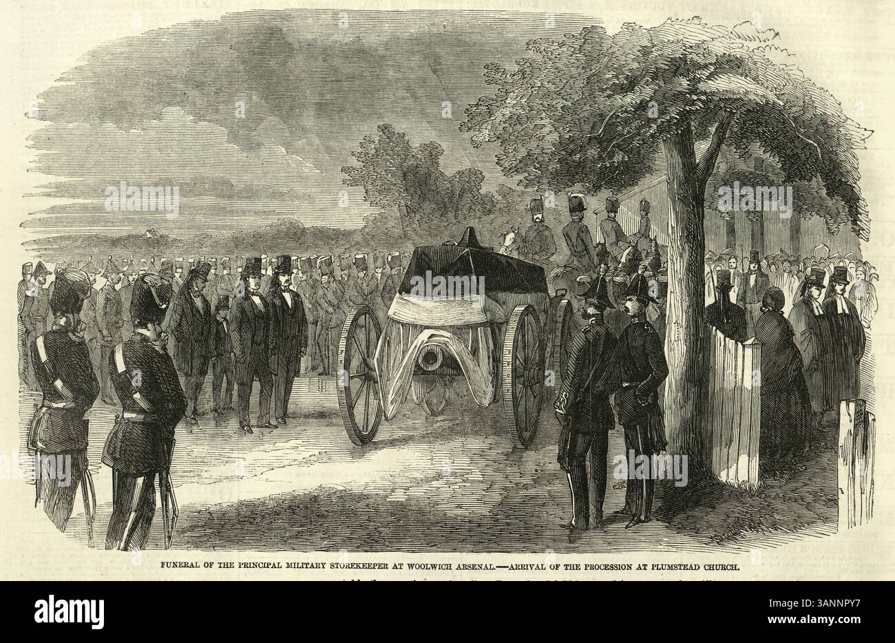 British military funeral, Coffin carried on gun carriage, Plumstead ...