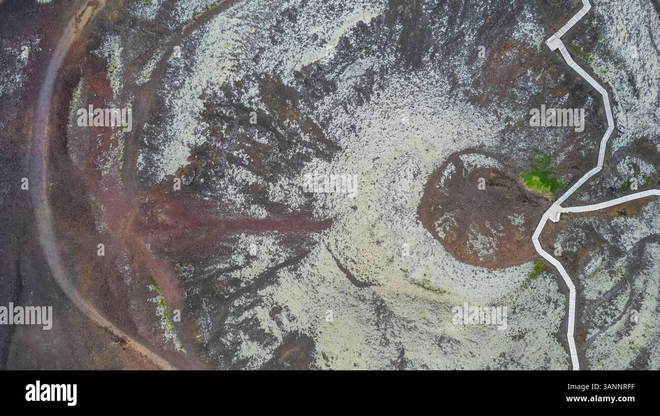 Aerial view of Grabrok volcano in Iceland Stock Photo - Alamy