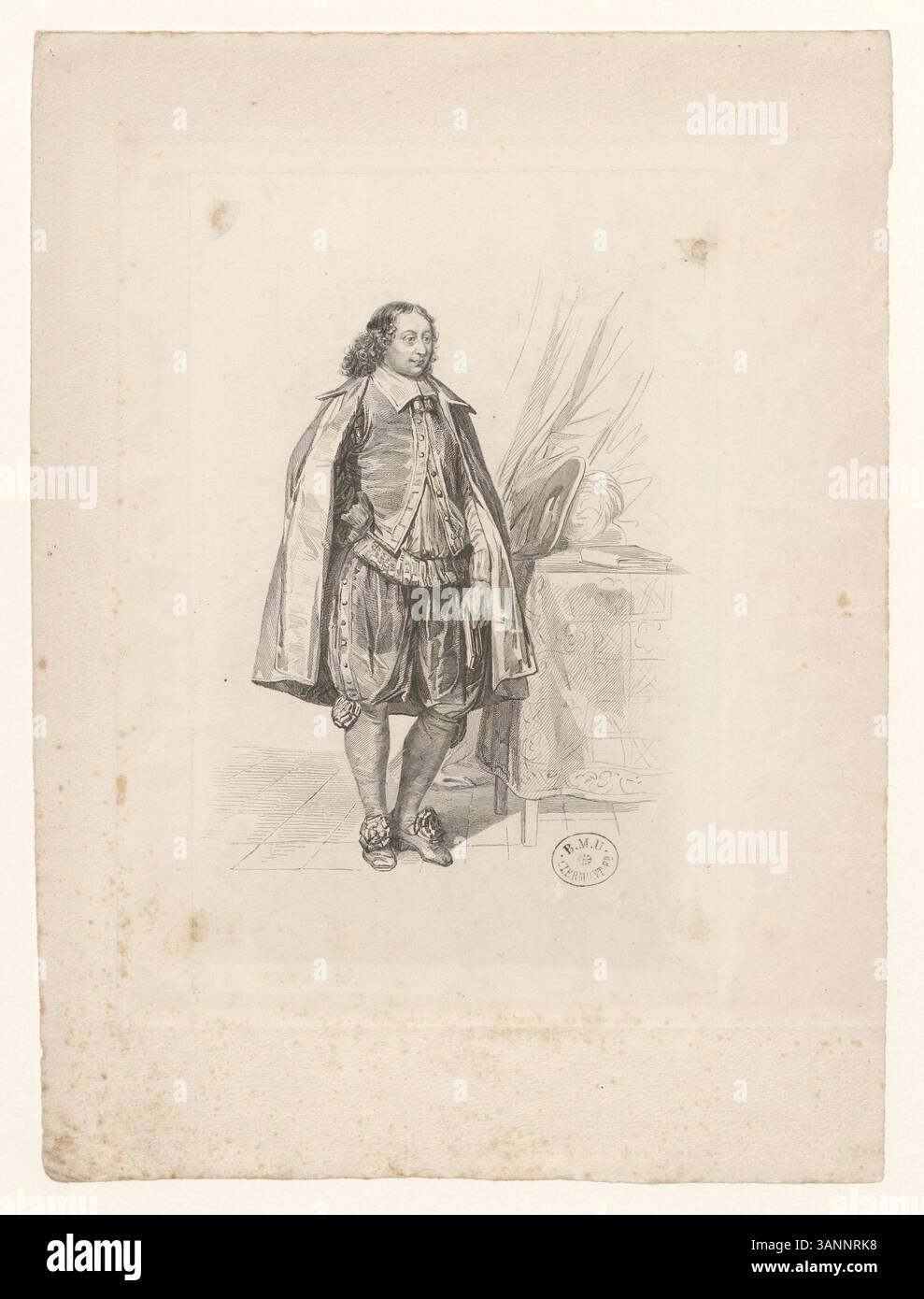 This intaglio print from the Boyer collection features Blaise Pascal ...