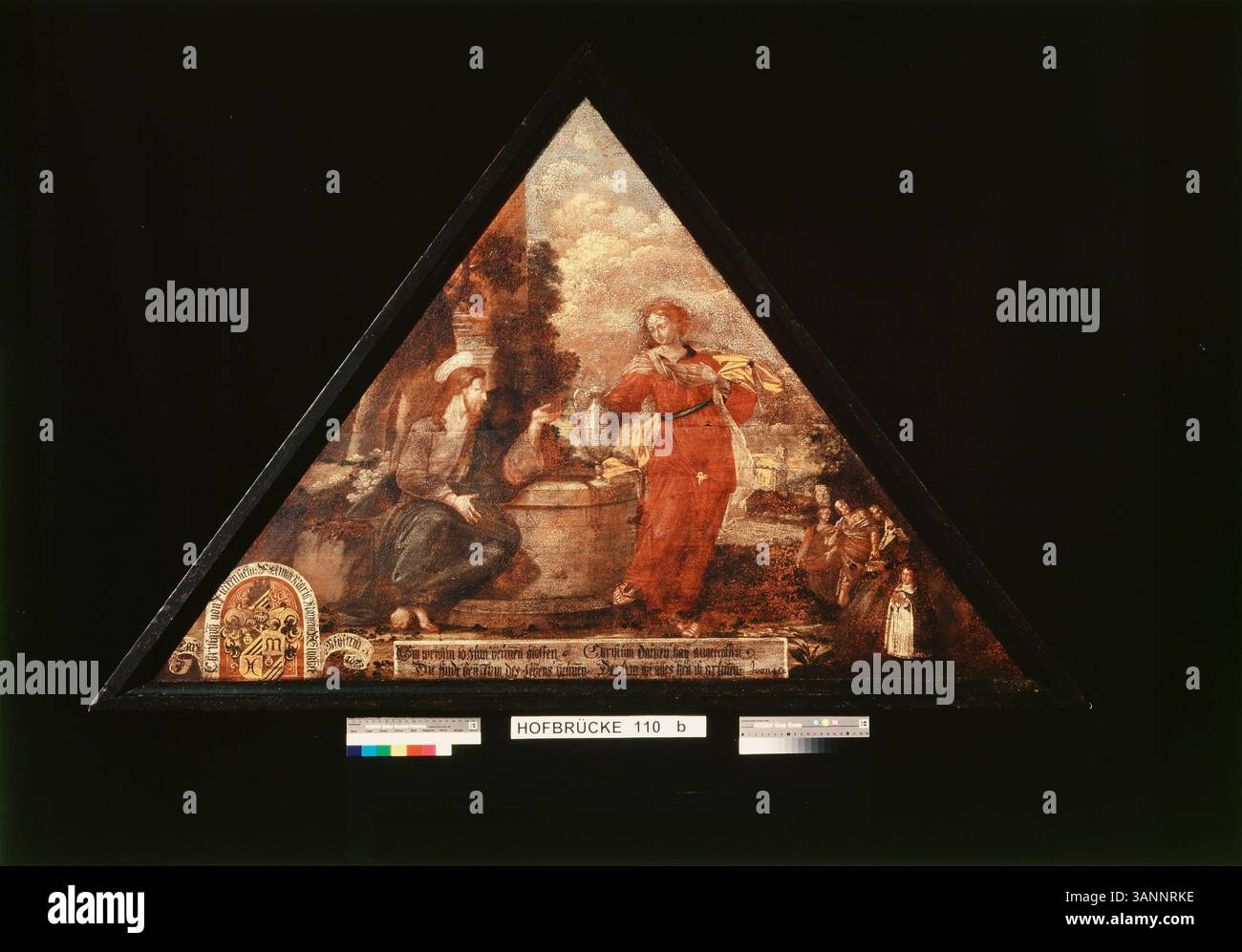 Christ and the Woman of Samaria, a biblical scene where Christ reveals ...