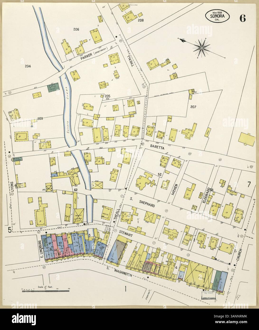This 1908 Sanborn Fire Insurance map provides a detailed layout of ...