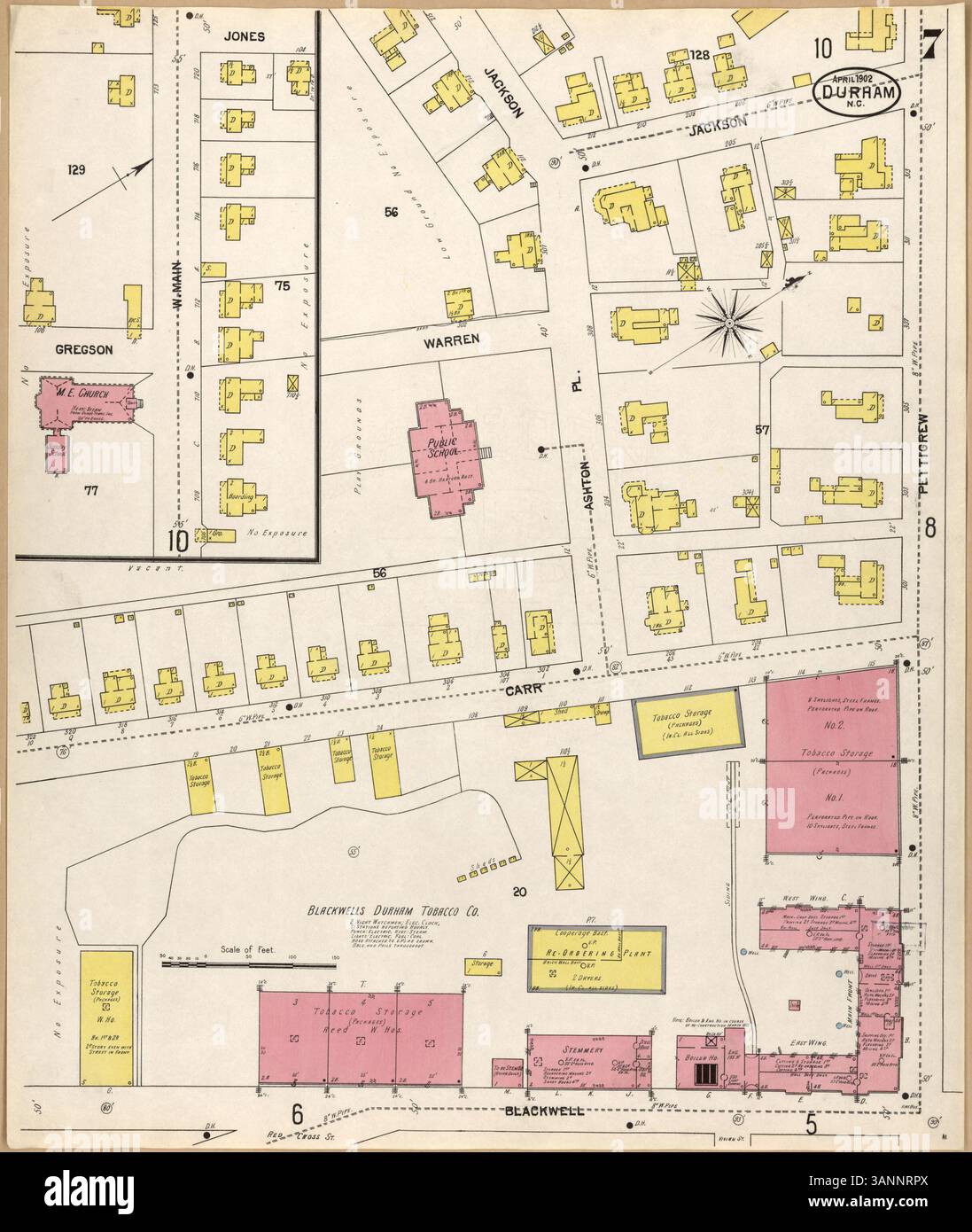 The 1902 Sanborn Fire Insurance Map of Durham, North Carolina ...