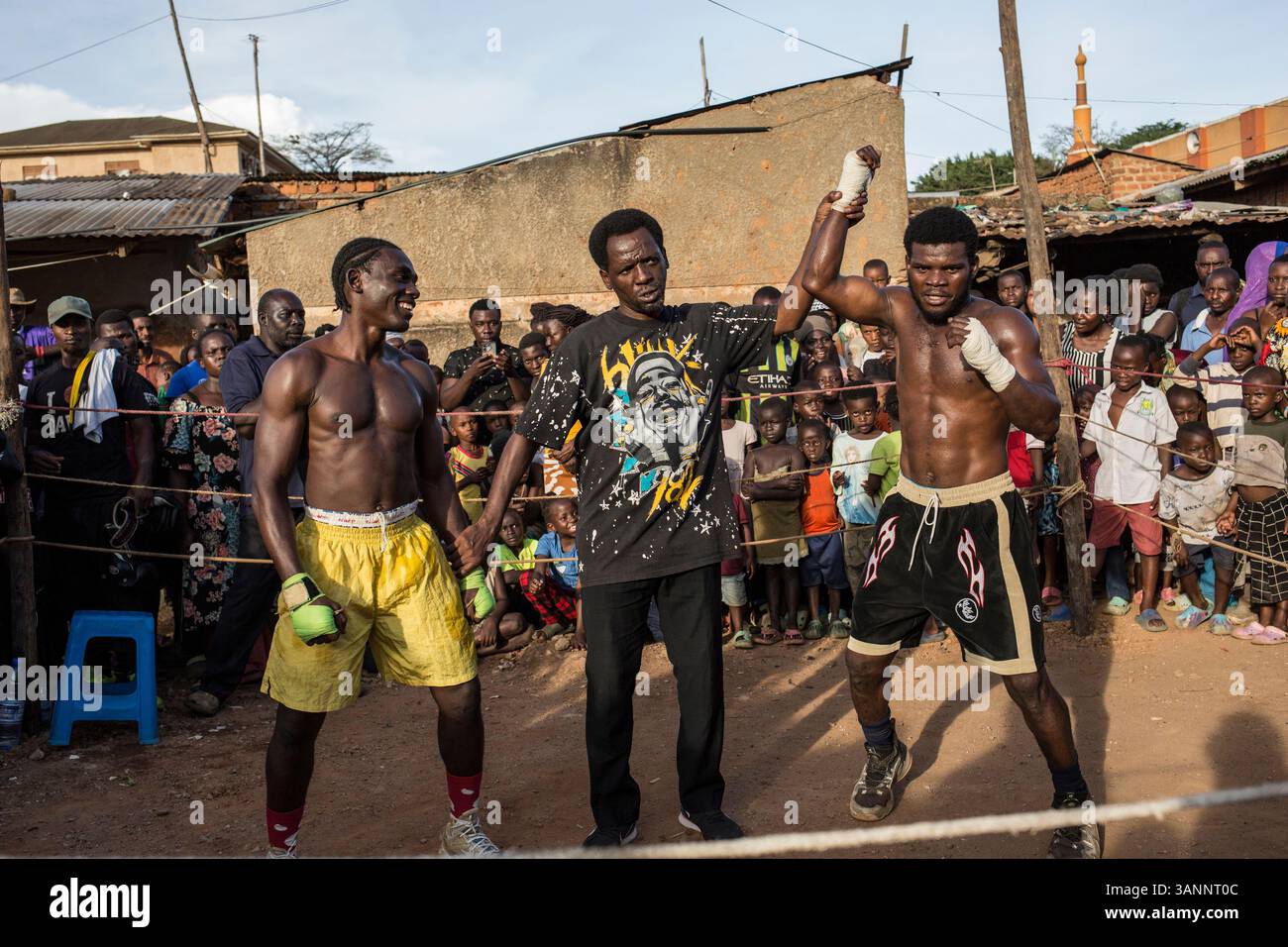 Rhino boxing club, Katanga slum, Kampala, Uganda, Africa Stock Photo ...
